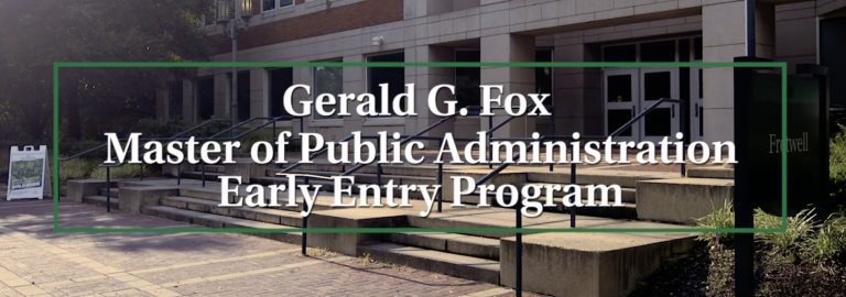 Gerald G. Fox Master of Public Administration